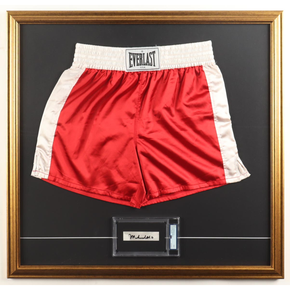 Muhammad Ali Signed Custom Framed Cut Display with Everlast Boxing ...