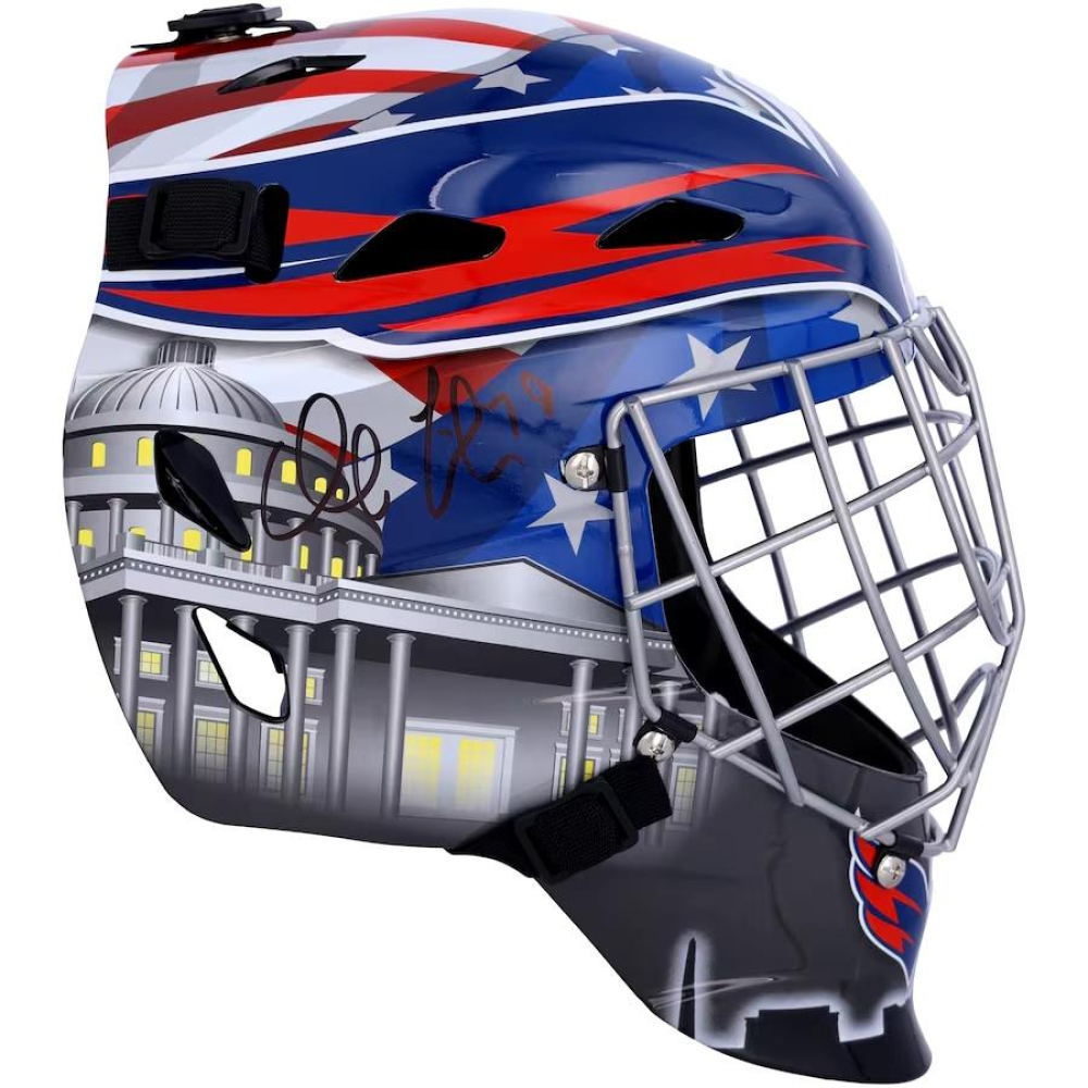 Charlie Lindgren Signed Capitals Full-Size Goalie Mask (JSA) | Pristine ...