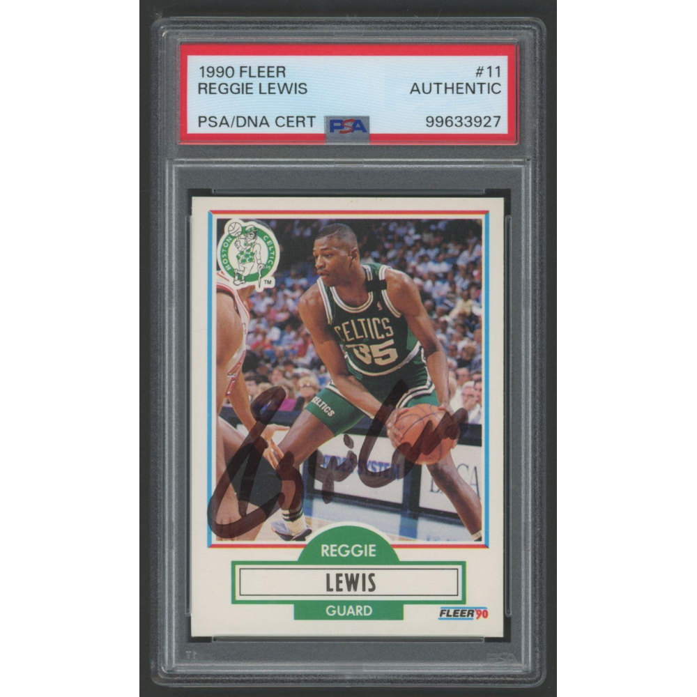 Reggie Lewis Signed 1990 Fleer #11 (PSA) | Pristine Auction