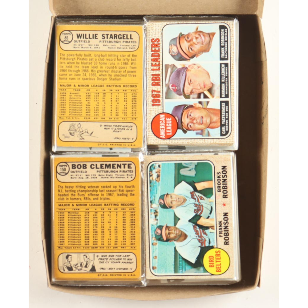 1968 Topps Baseball Cello Fun Pack Vending Box with (20) Packs ...