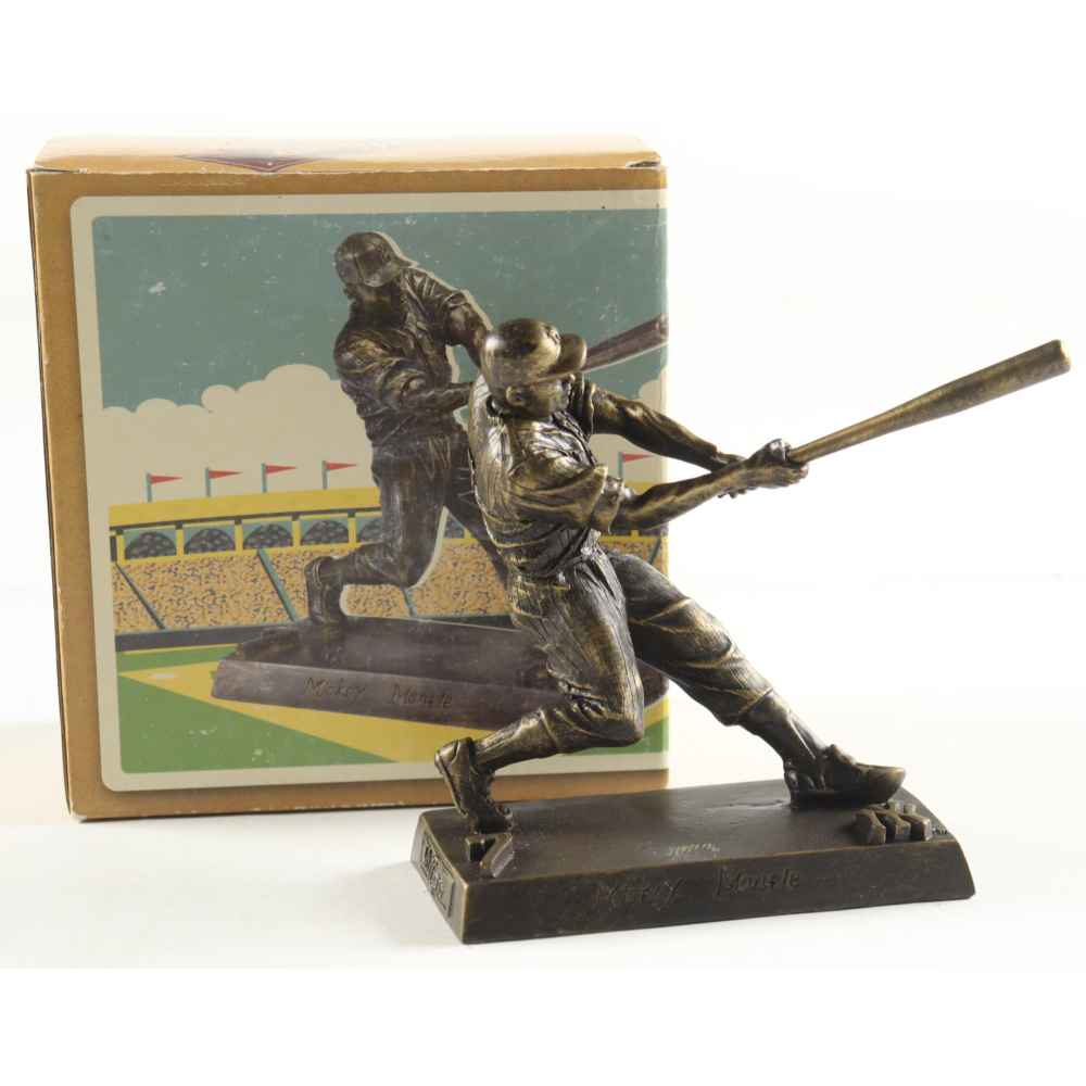 Mickey Mantle Yankees Bronze Statue Figurine with Original Packaging ...
