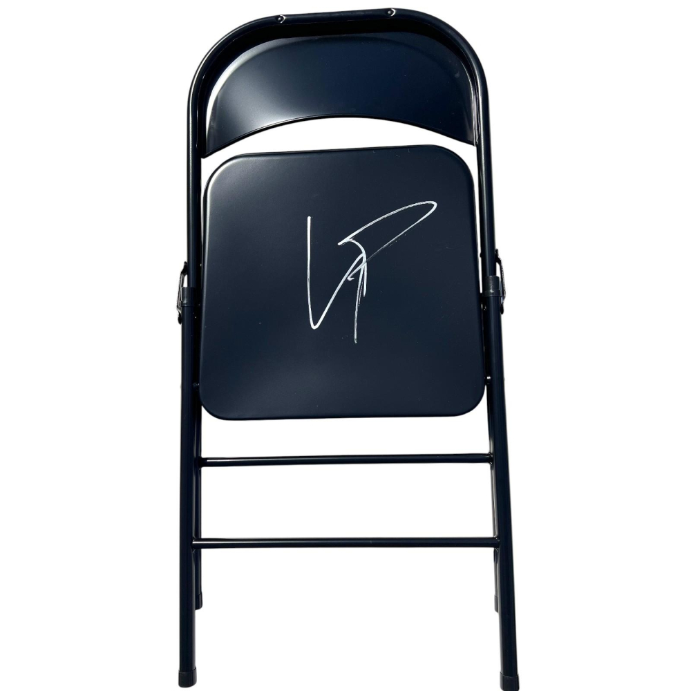 Logan Paul Signed WWE Metal Folding Chair (JSA) | Pristine Auction