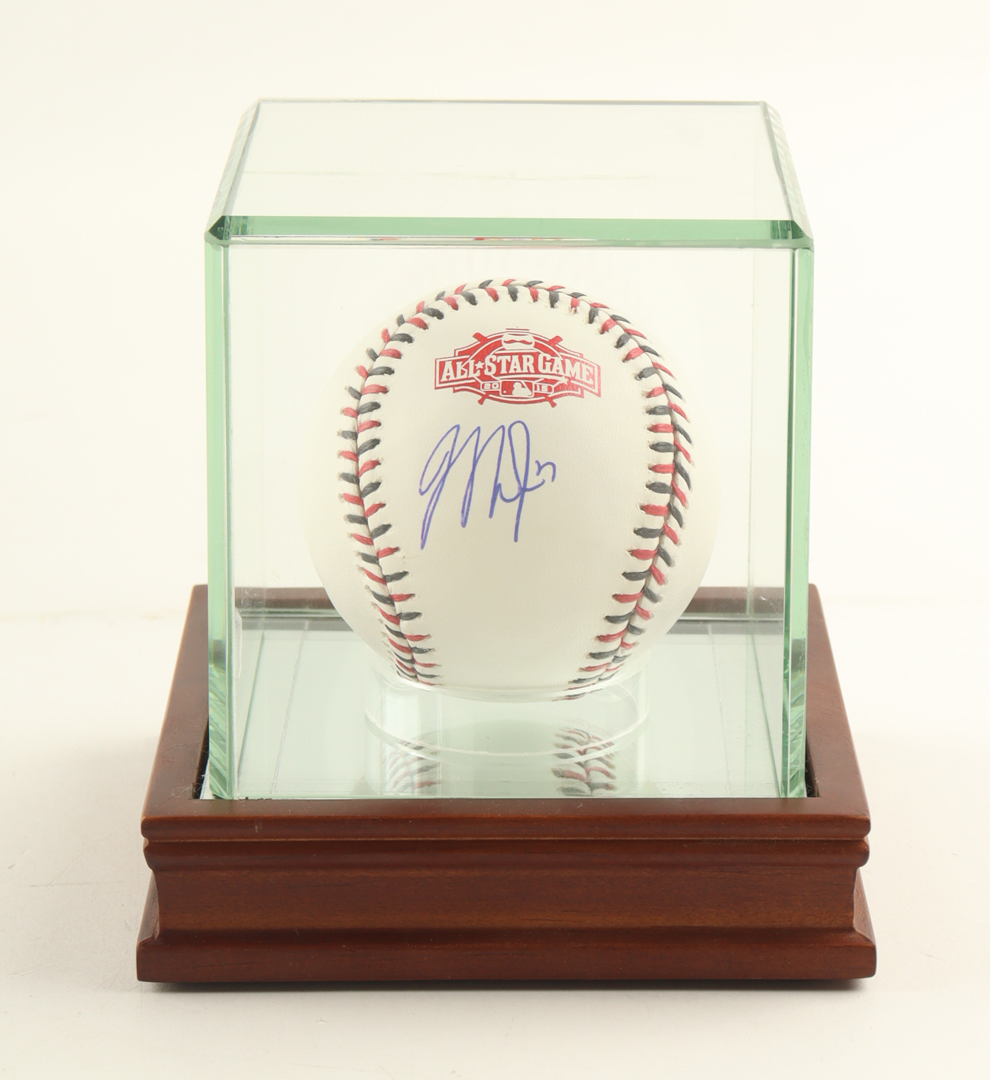 Mike Trout Signed 2015 All-Star Game Logo Baseball with Display Case ...