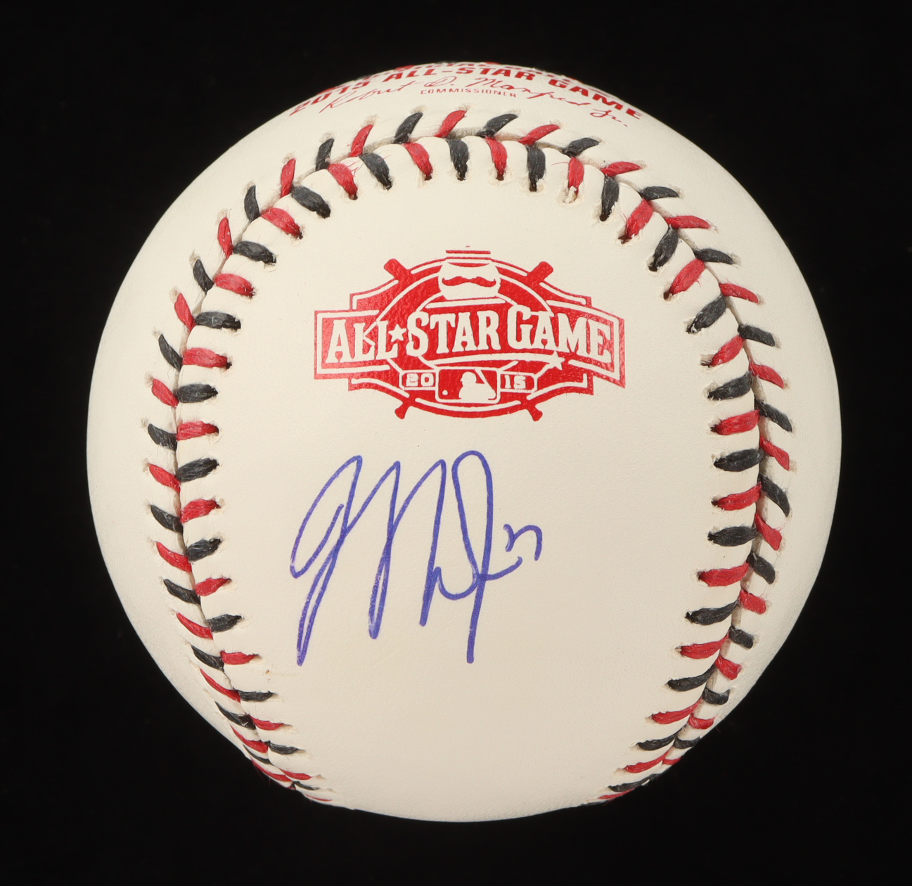Mike Trout Signed 2015 All-Star Game Logo Baseball with Display Case ...