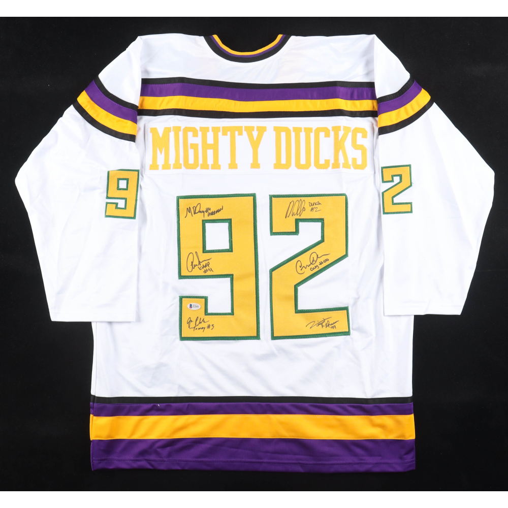 "The Mighty Ducks" Cast-Signed Jersey by (6) with Matt Doherty, Jane ...