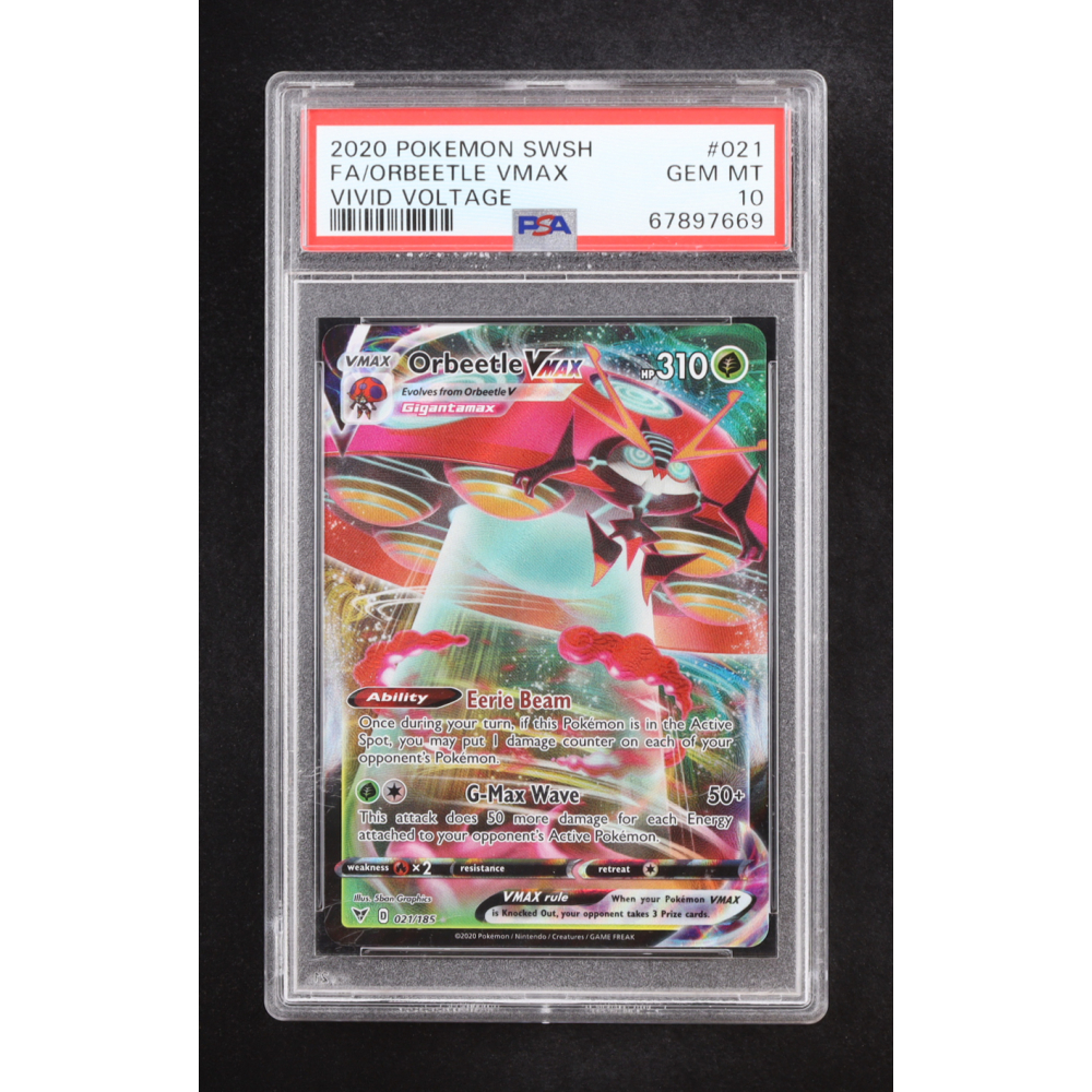 Orbeetle VMAX UR 2020 Pokemon Sword and Shield Vivid Voltage #021 (PSA ...
