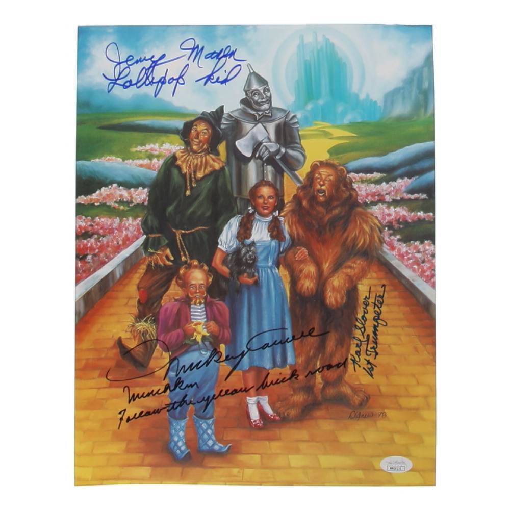 Jerry Maren, Mickey Carroll & Karl Slover Signed "The Wizard of Oz ...