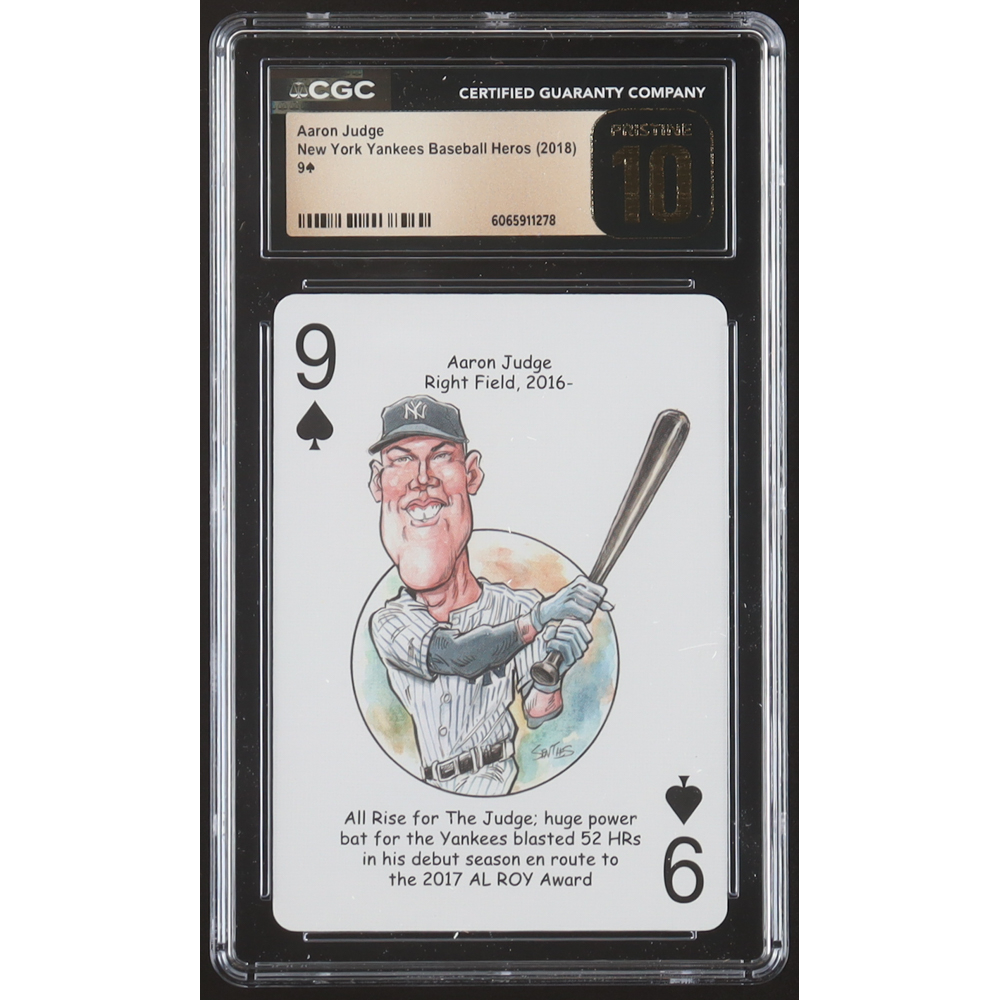 Aaron Judge 2018 New York Yankees Baseball Heros Nine of Spades Playing ...