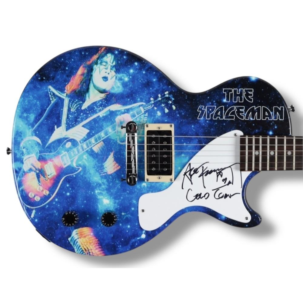 Ace Frehley Signed "Kiss: The Spaceman" Custom Epiohone Les Paul Junior ...