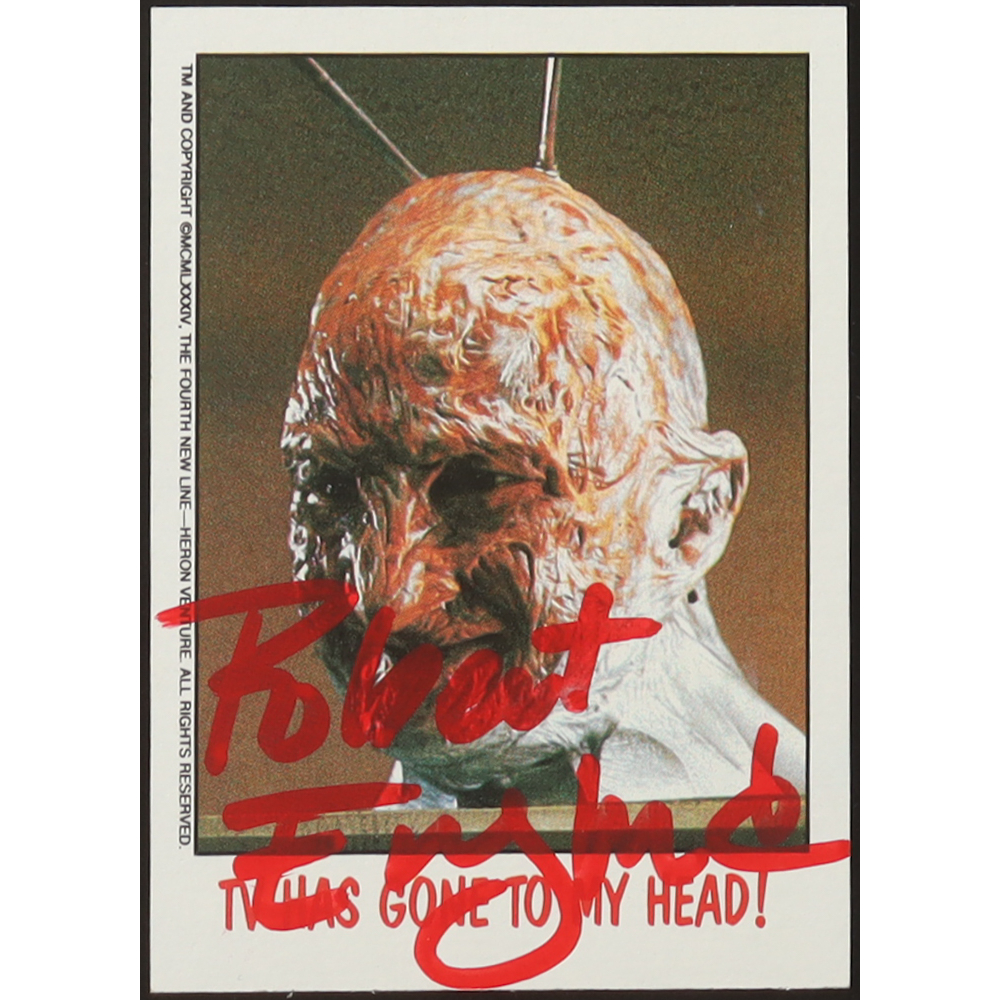 Robert Englund Signed 1988 Topps Fright Flicks #49 (ACOA) | Pristine ...