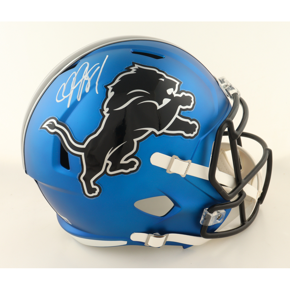Calvin Johnson Signed Lions Full-Size Speed Helmet (Beckett) | Pristine ...