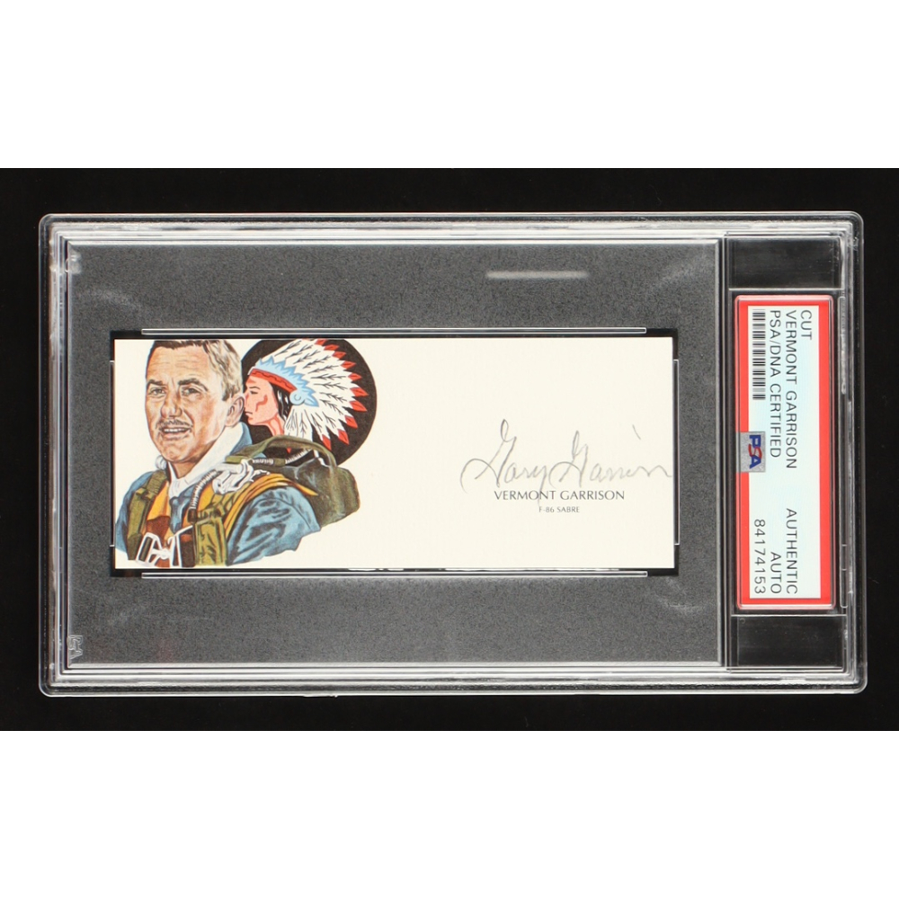 Vermont Garrison Signed Cut With Portrait Art (PSA) | Pristine Auction