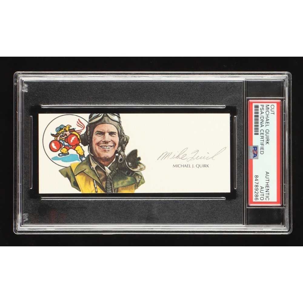 Michael J. Quirk Signed Cut With Portrait Art (PSA) | Pristine Auction
