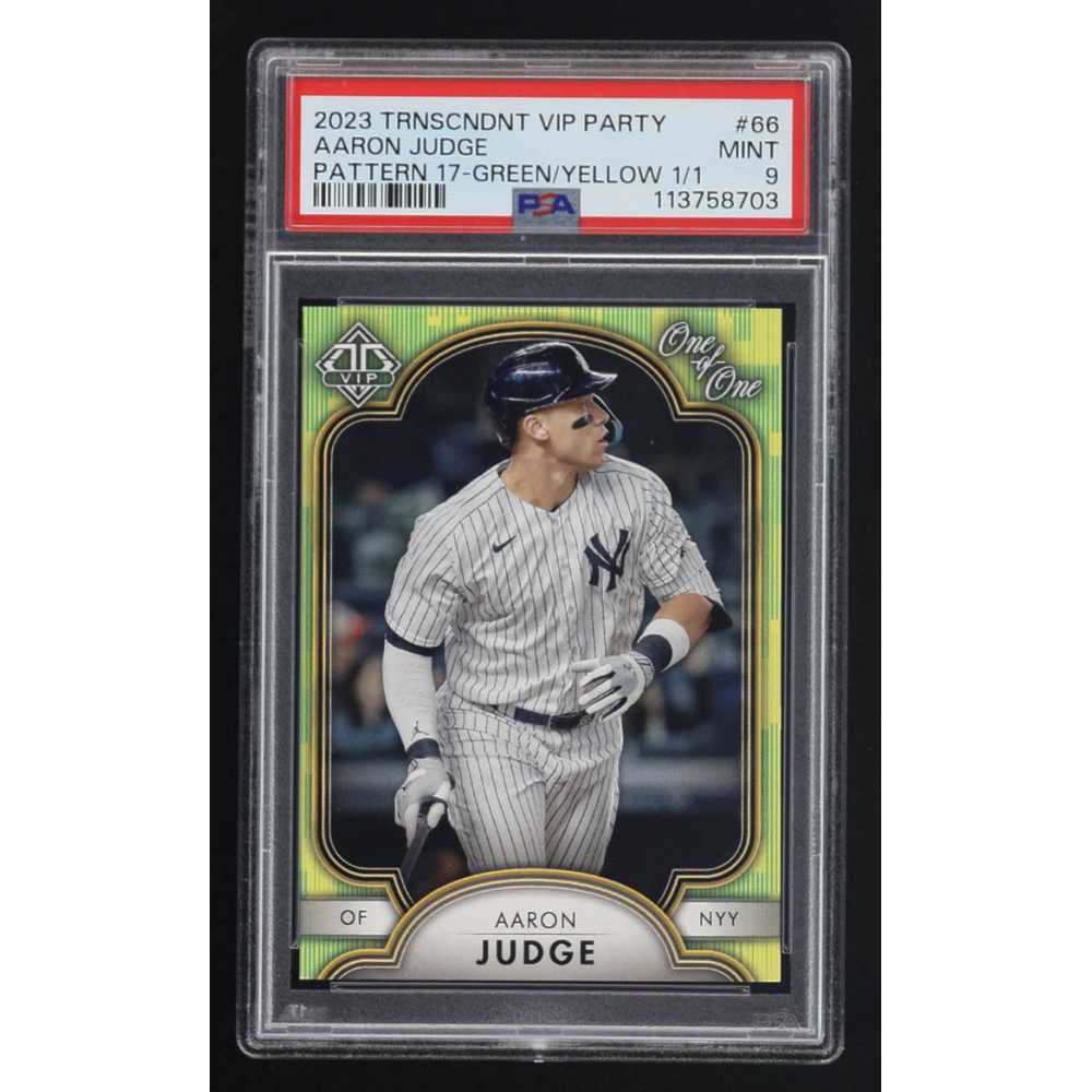 Aaron Judge 2023 Topps Transcendent Vip Party Pattern 17 Green/Yellow ...