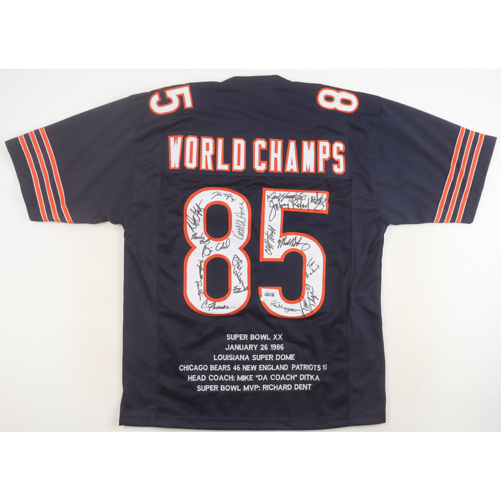 1985 Chicago Bears Super Bowl XX Highlight Jersey Team-Signed by (18 ...