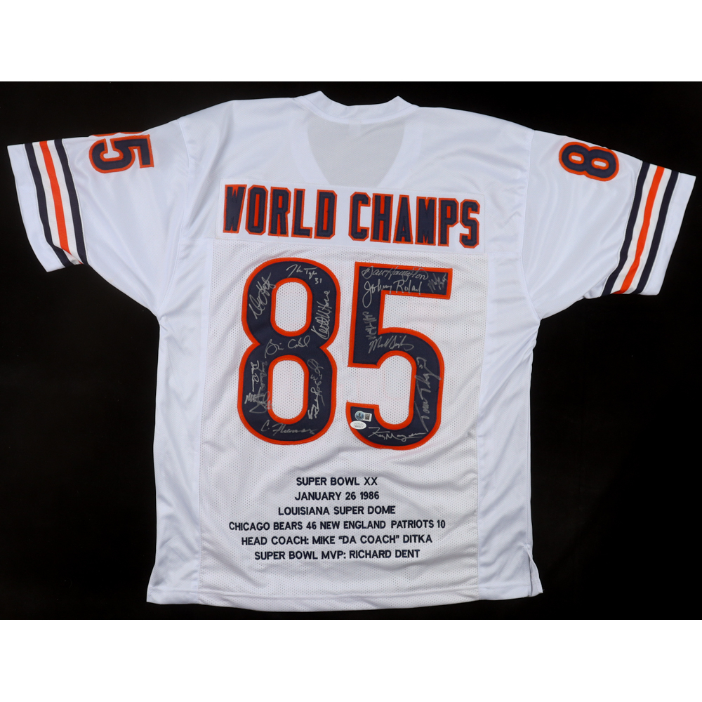 1985 Chicago Bears Super Bowl XX Highlight Jersey Team-Signed by (18 ...