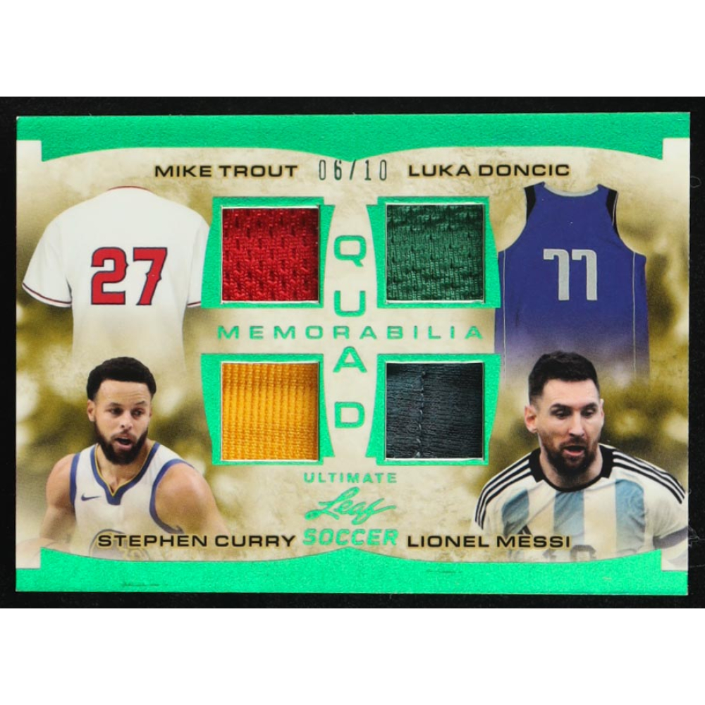 Mike Trout/Stephen Curry/Luka Doncic/Lionel Messi 2022 Leaf Ultimate ...