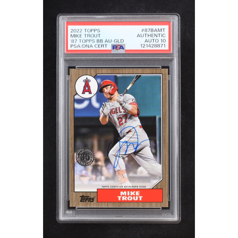 Mike Trout 2020 Topps '87 Topps Baseball Autographs Gold #87BAMT #10/25 ...