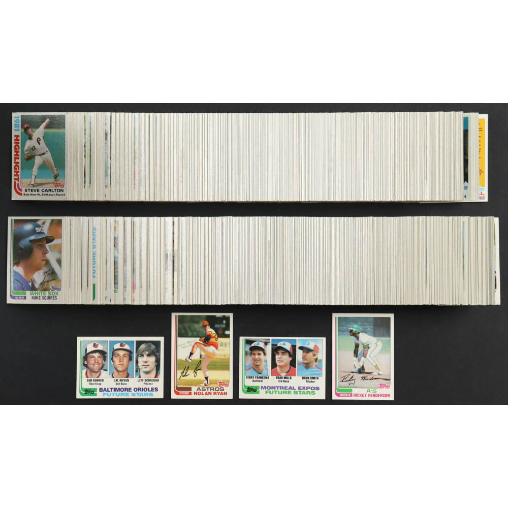 1982 Topps Baseball Complete Set of (792) Cards with Bob Bonner RC ...