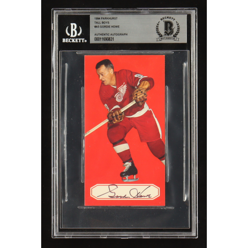 Gordie Howe Signed 1994 Parkhurst Tall Boys #A5 #006/964 (BAS) | Pristine Auction