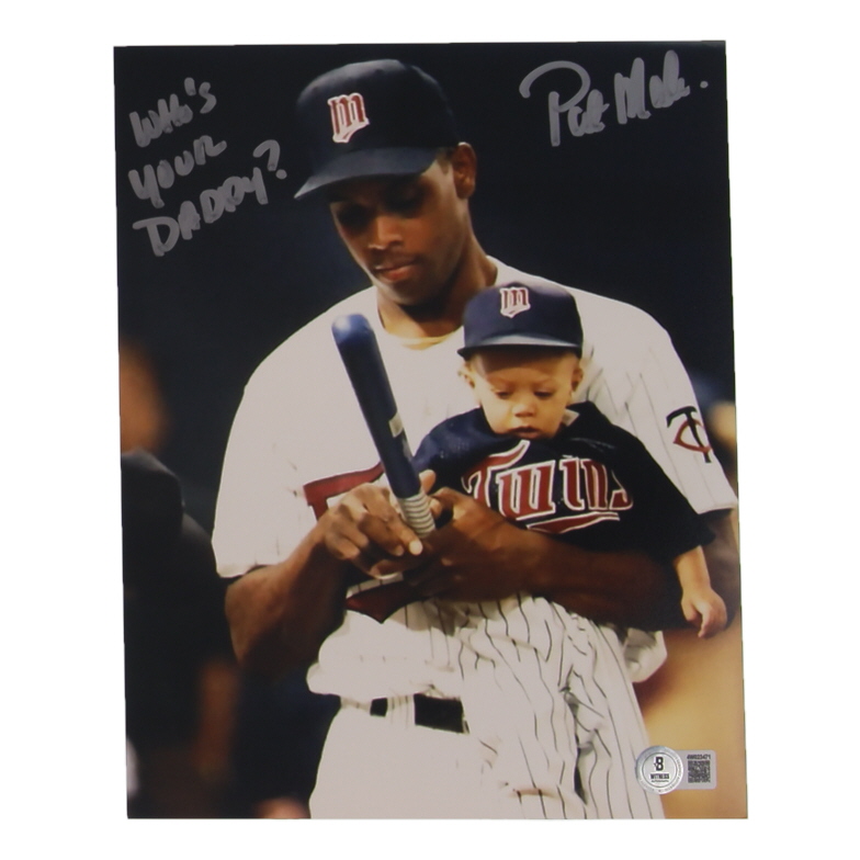Pat Mahomes Sr. Signed Twins 8x10 Photo Inscribed "Who's Your Daddy ...