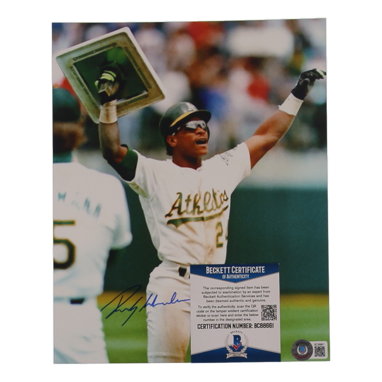 Ricky Henderson Signed Athletics 8x10 Photo (Beckett) | Pristine Auction