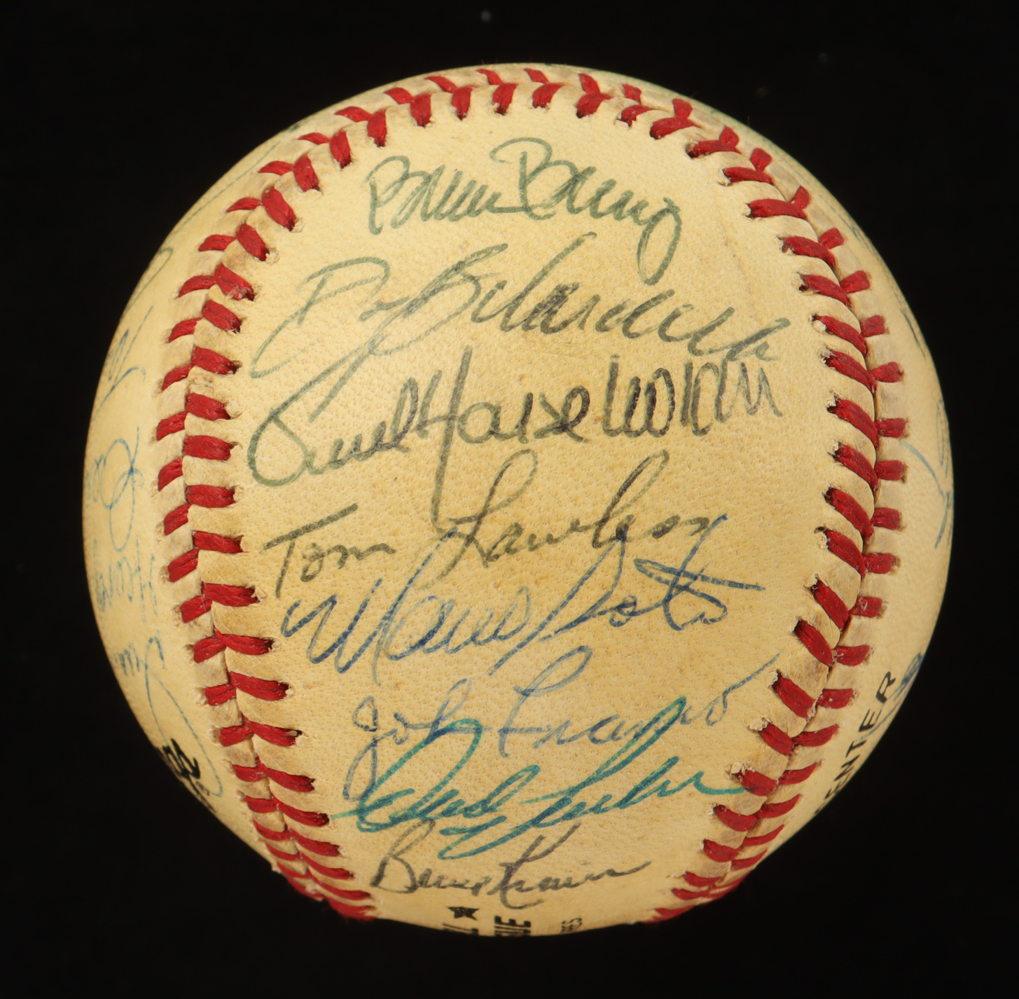1984 Reds ONL Baseball Team-Signed By (27) With Tony Perez, Dave Parker ...