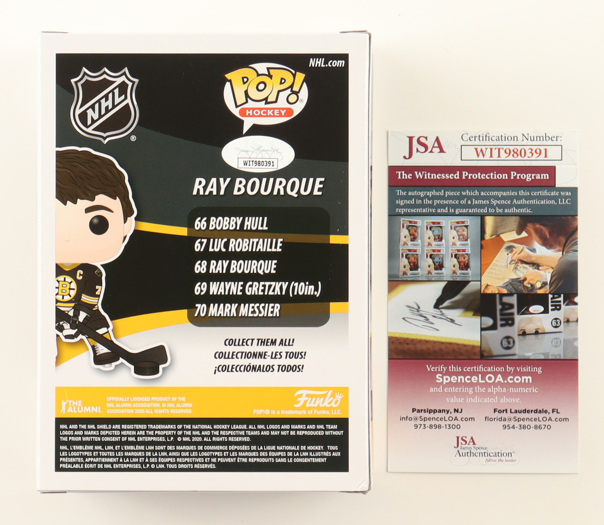 Ray Bourque Signed "Boston Bruins" #68 Ray Bourque Funko Pop! Vinyl ...