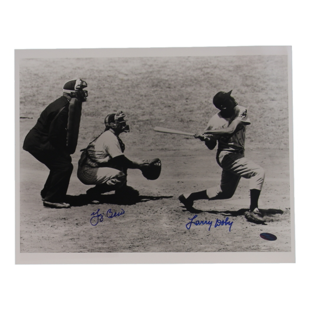 Yogi Berra & Larry Doby Signed 11x14 Photo (Steiner) | Pristine Auction