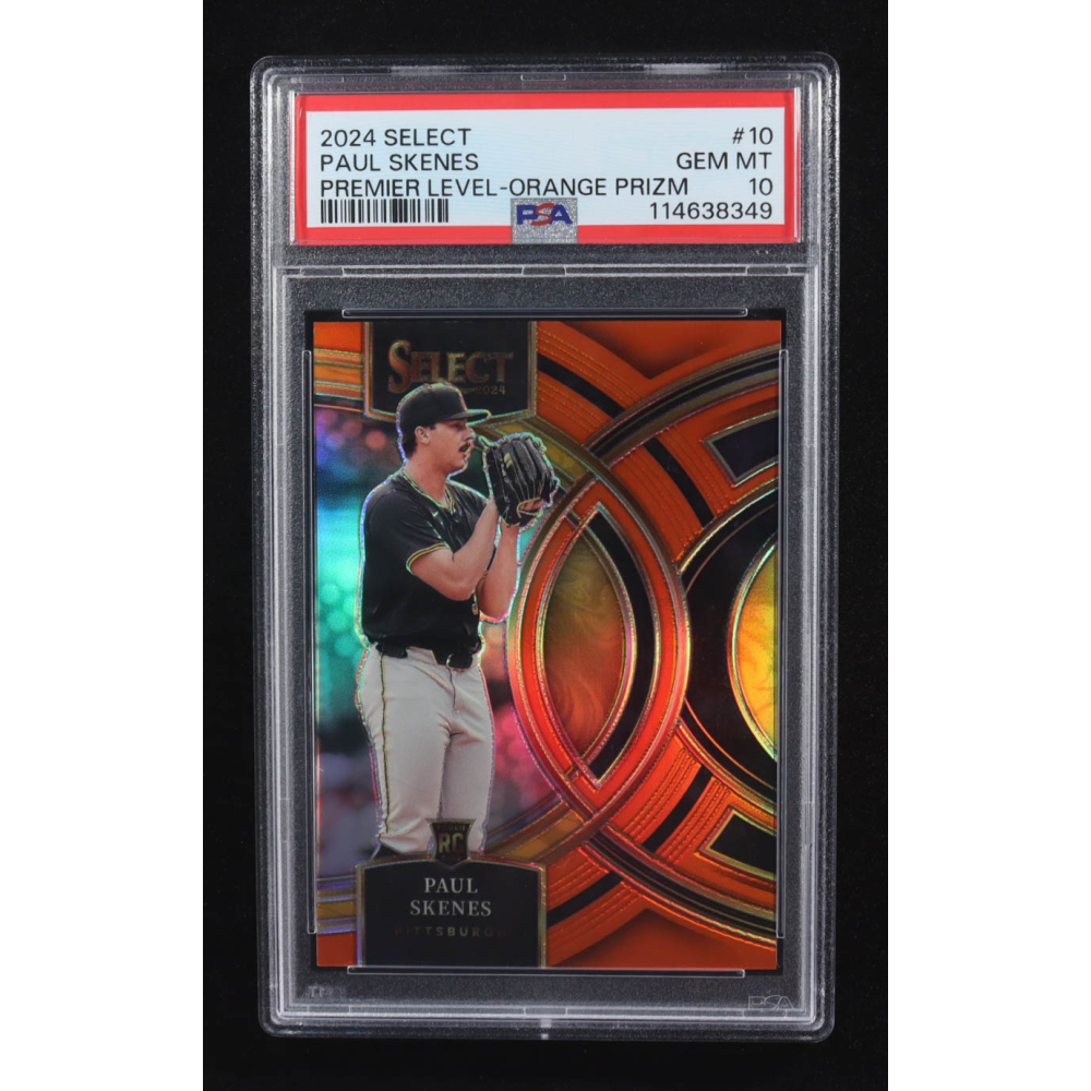 Paul Skenes 2024 Select Premier Level Prizms Orange #10 RC #16/49 (PSA ...