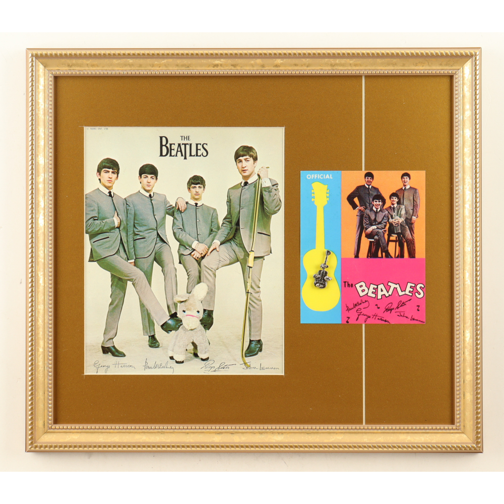1960 The Beatles Custom Framed Photo Display on Original Selling Board ...