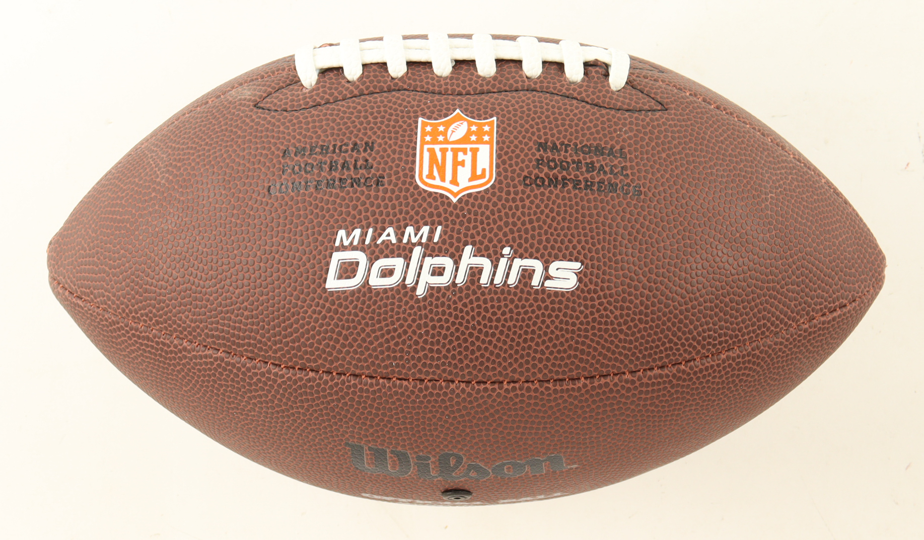 Malik Washington Signed Dolphins Logo Football Inscribed "Fins Up ...