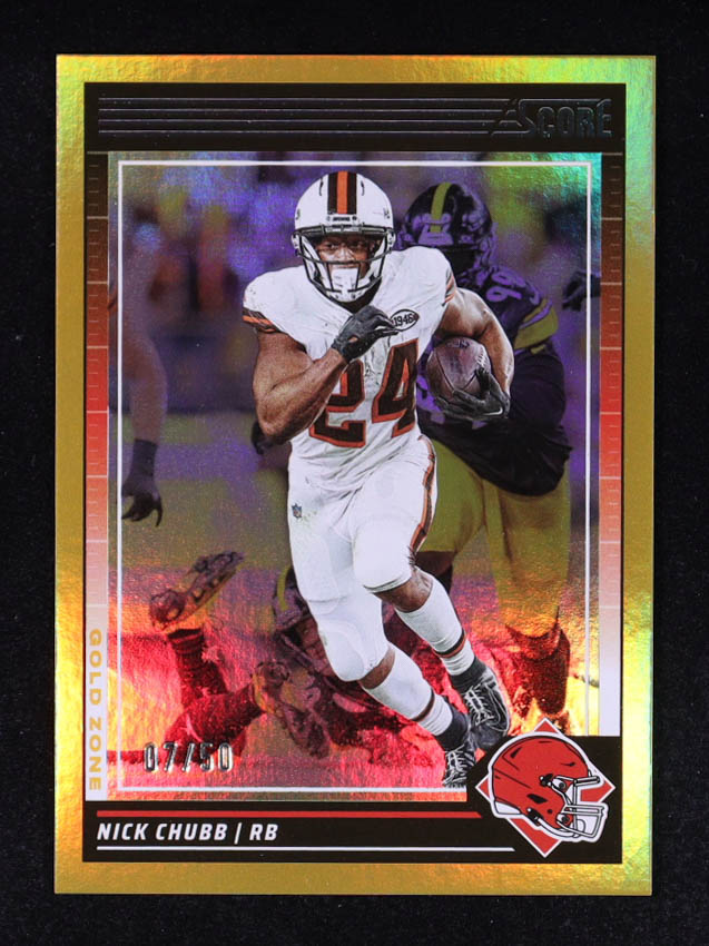 Nick Chubb 2024 Score Gold Zone #65 #07/50 | Pristine Auction