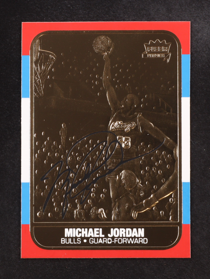 Michael Jordan 1997 Fleer Premier Signature Series 23kt Gold Card