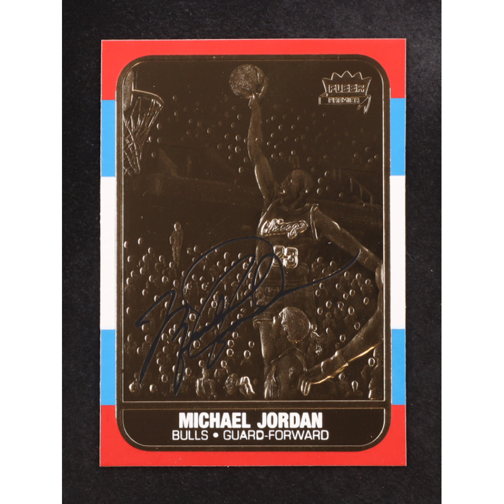 Michael Jordan 1997 Fleer Premier Signature Series 23Kt Gold Card ...