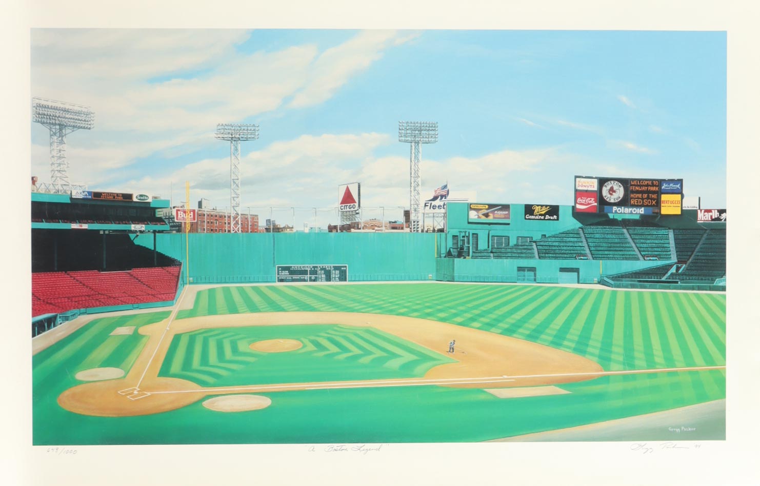 Gregg Packer Signed LE Fenway Park "A Boston Legend" 22x33 Lithograph ...