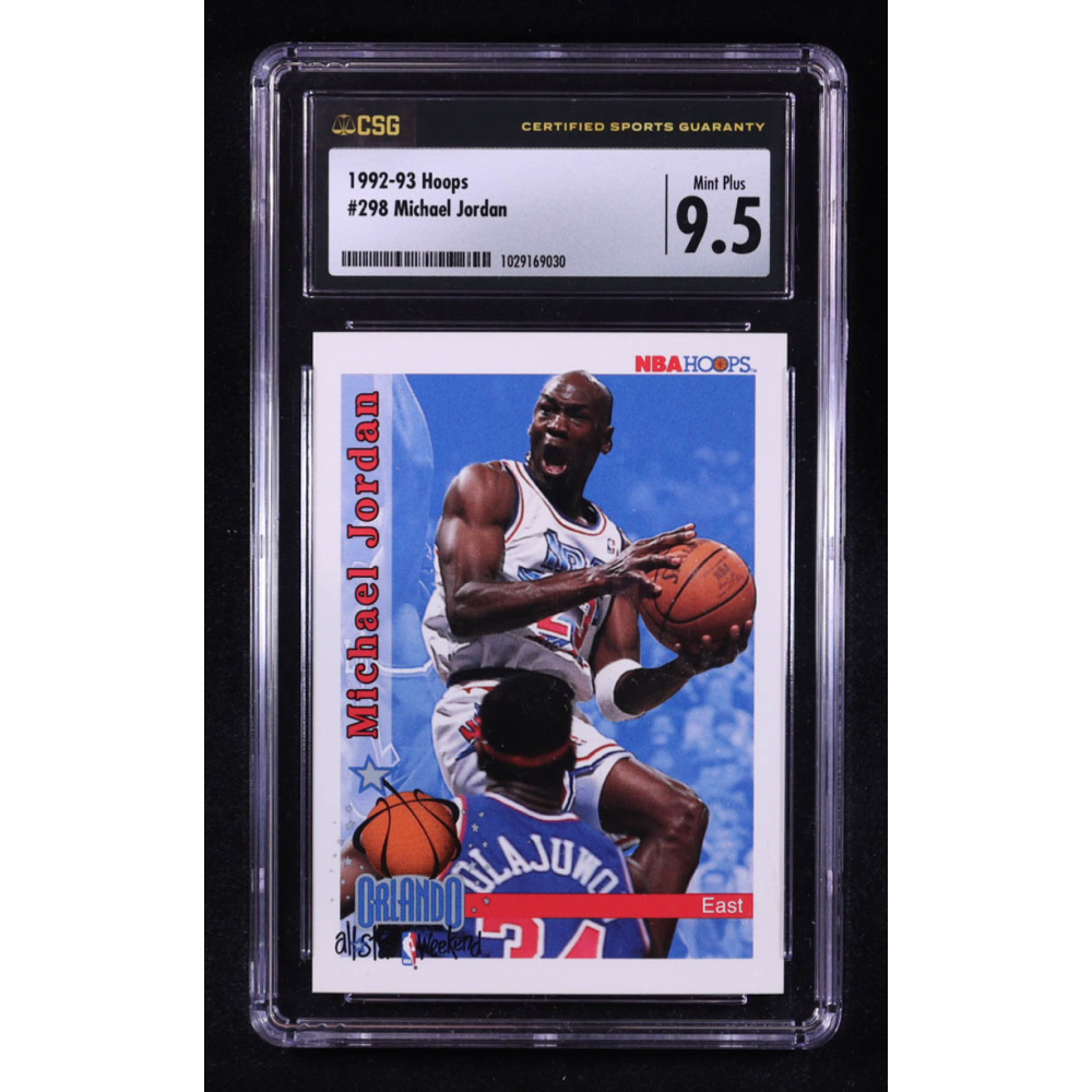 Michael Jordan 1992-93 Hoops #298 AS (CSG 9.5) | Pristine Auction