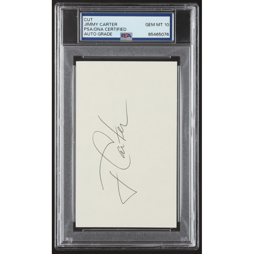 Jimmy Carter Signed Cut (PSA | Auto 10) | Pristine Auction