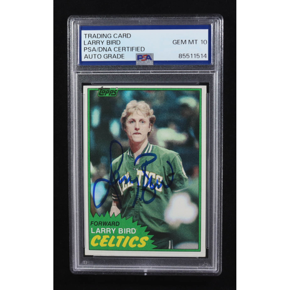 Larry Bird Signed 1981-82 Topps #4 (PSA | Auto 10) | Pristine Auction