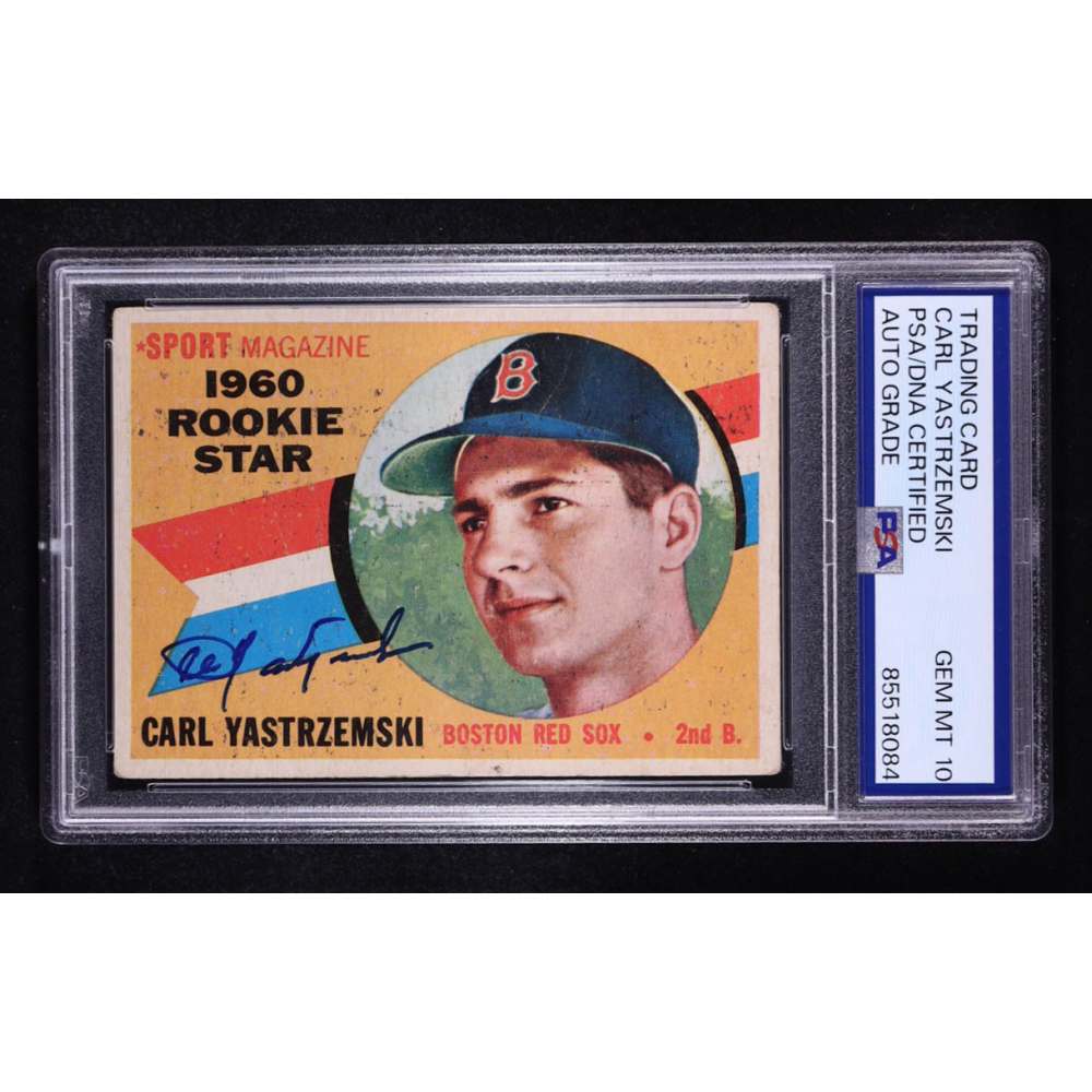 Carl Yastrzemski Signed 1960 Topps #148 RS RC (PSA | Autograph Grade 10 ...
