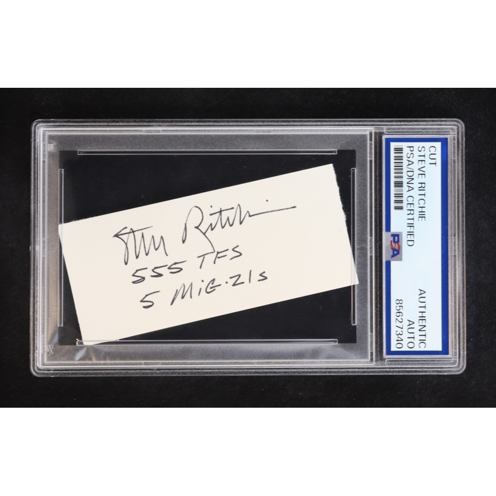 Steve Ritchie Signed Cut Signature (PSA) Vietnam Ace w/ Multiple ...