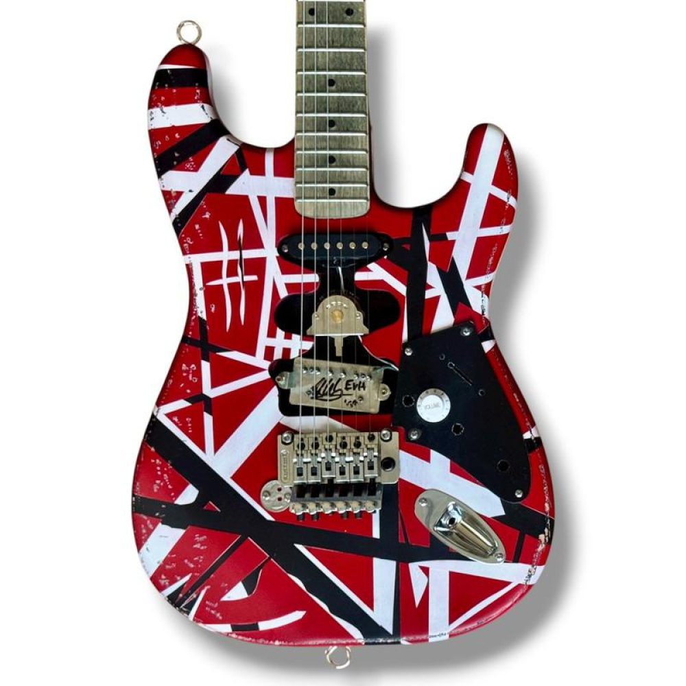 Eddie Van Halen Signed Replica EVH Frankenstrat Style Guitar with ...