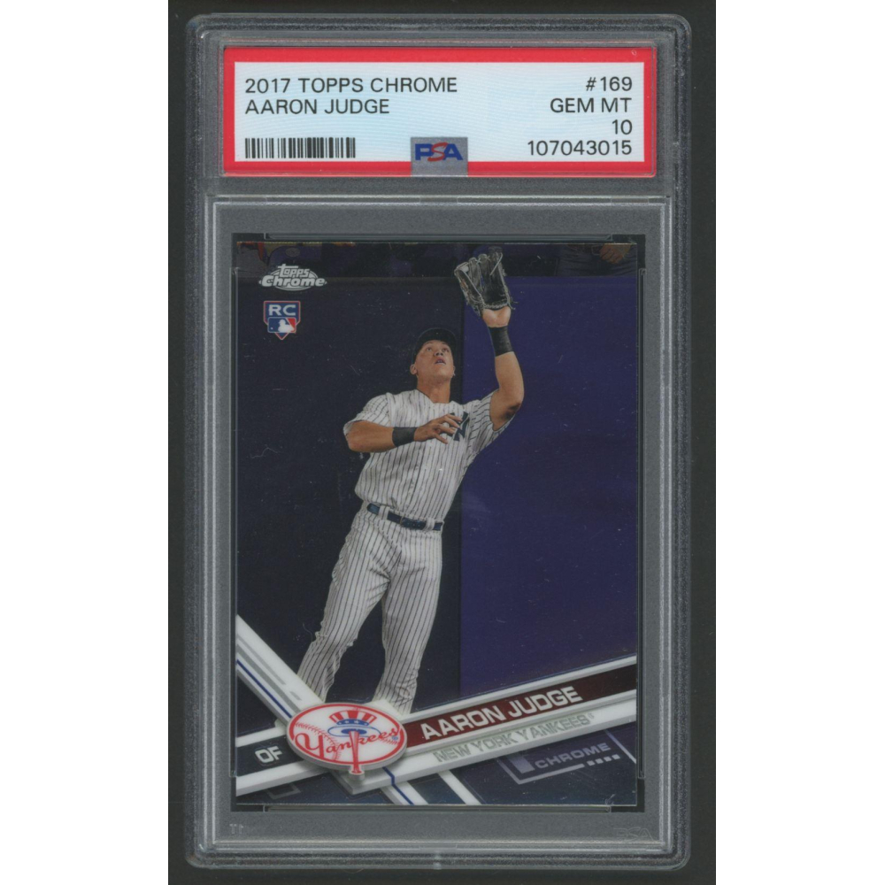 Aaron Judge 2017 Topps Chrome #169 RC (PSA 10) | Pristine Auction