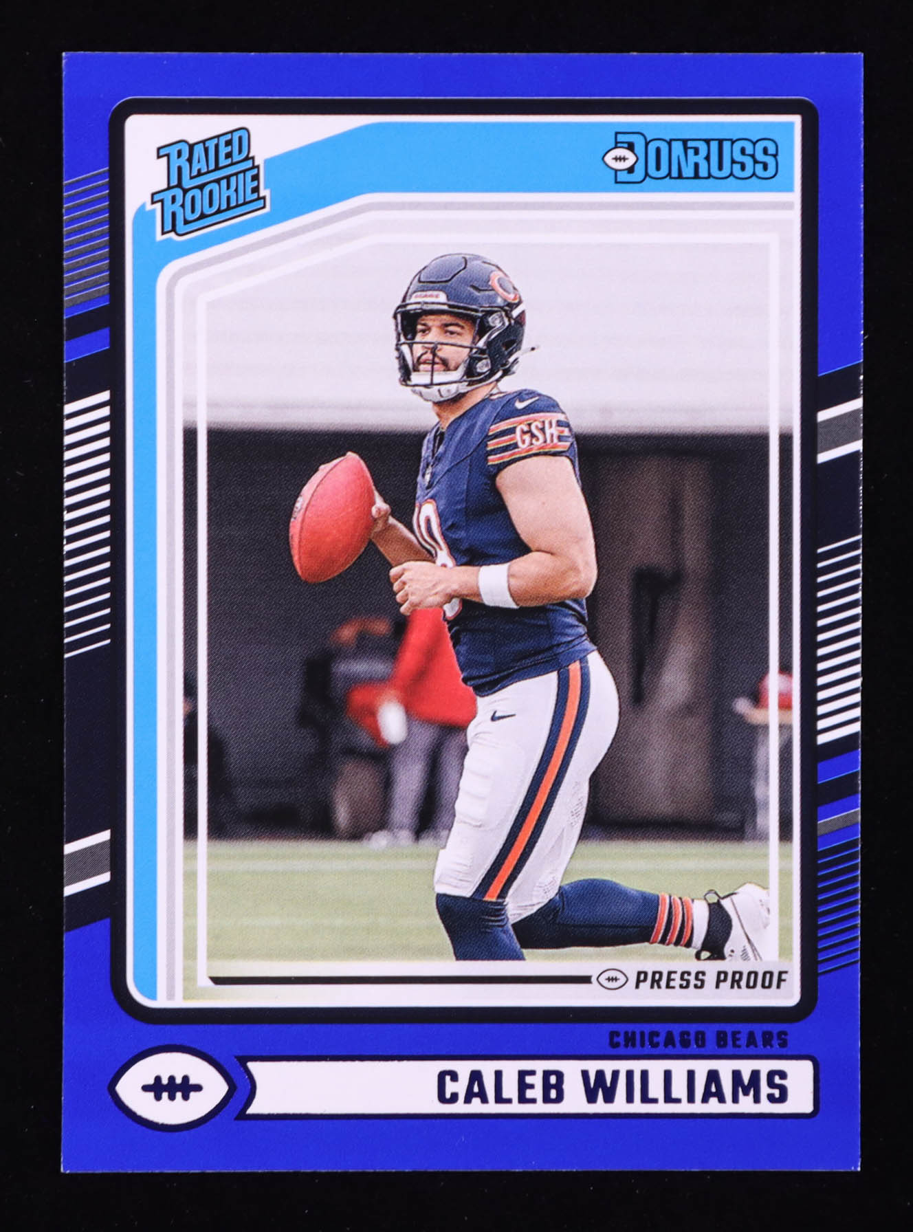 Caleb Williams 2024 Panini Donruss Rated Rookie Press Proof Blue #327 ...