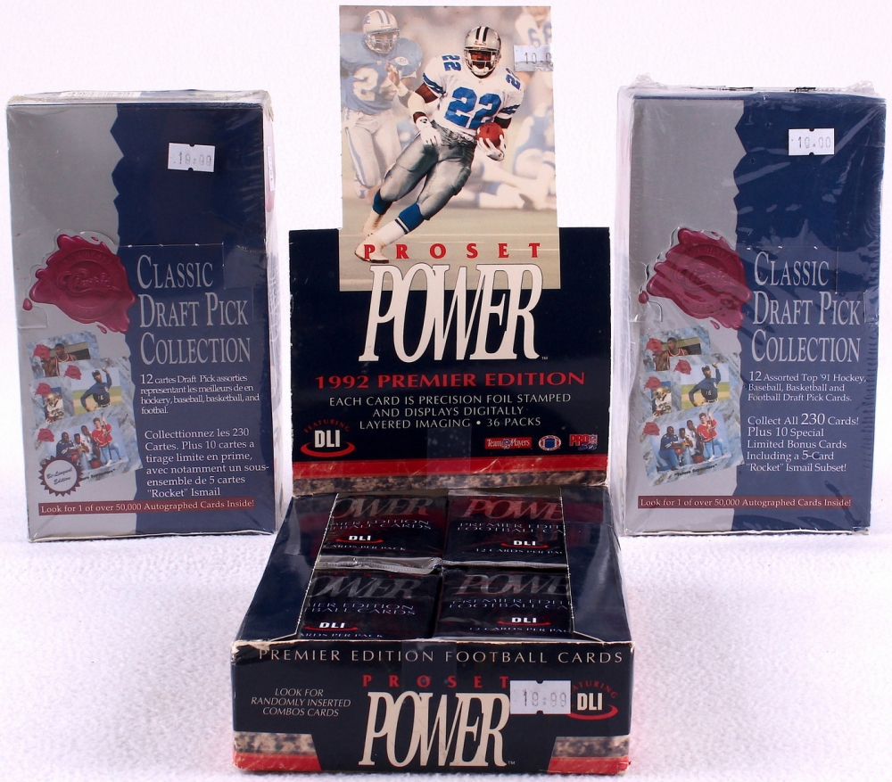 Lot of (3) Boxes of Sports Cards with (2) 1991 Classic Draft Pick ...
