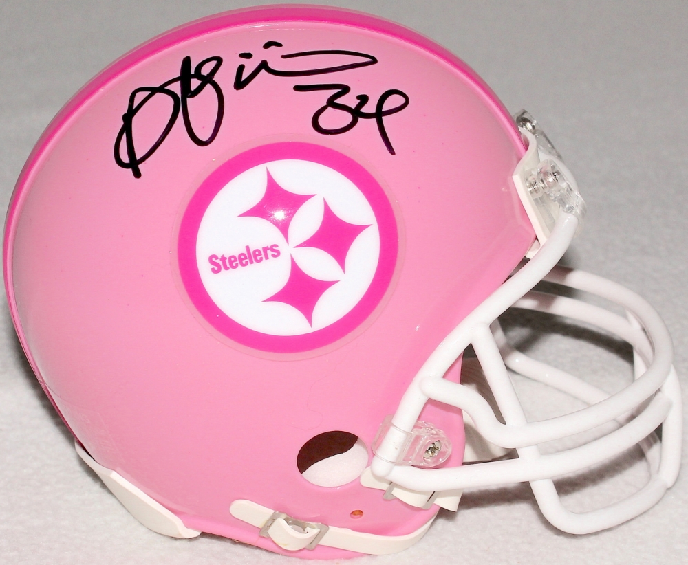 DeAngelo Williams Signed Steelers Pink Breast Cancer Awareness Mini ...