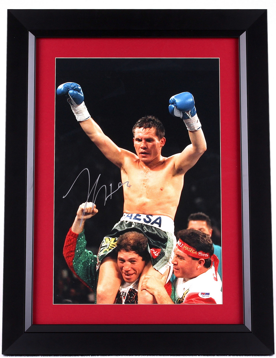 Julio Cesar Chavez Signed 19x25 Custom Framed Photo Display (PSA ...