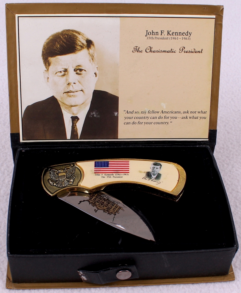John F. Kennedy Commemorative Presidential Knife with Original Box ...