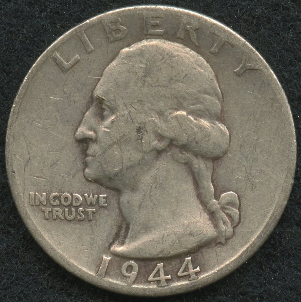 1944-D Washington Quarter Dollar Silver Coin | Pristine Auction