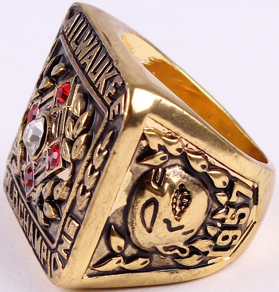 Hank Aaron Braves High Quality Replica 1957 World Series Championship ...